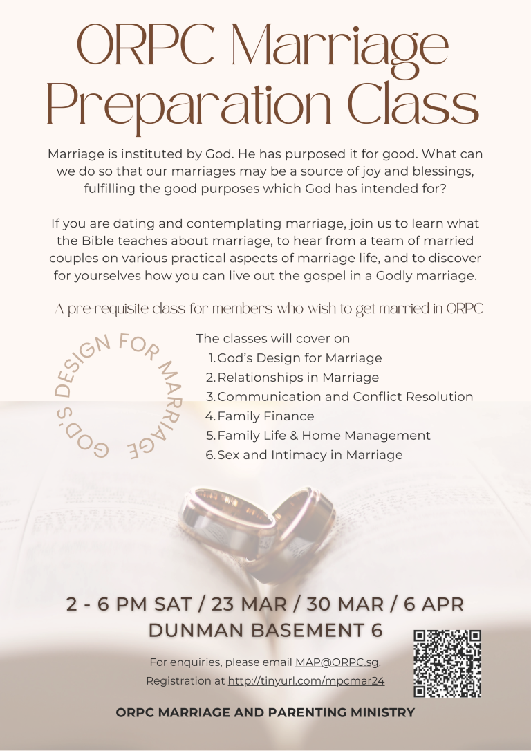 ORPC Marriage Preparation Class – ORPC